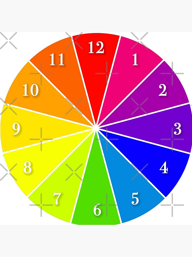 "Color Wheel Clock" Clock for Sale by Carly Pinter | Redbubble