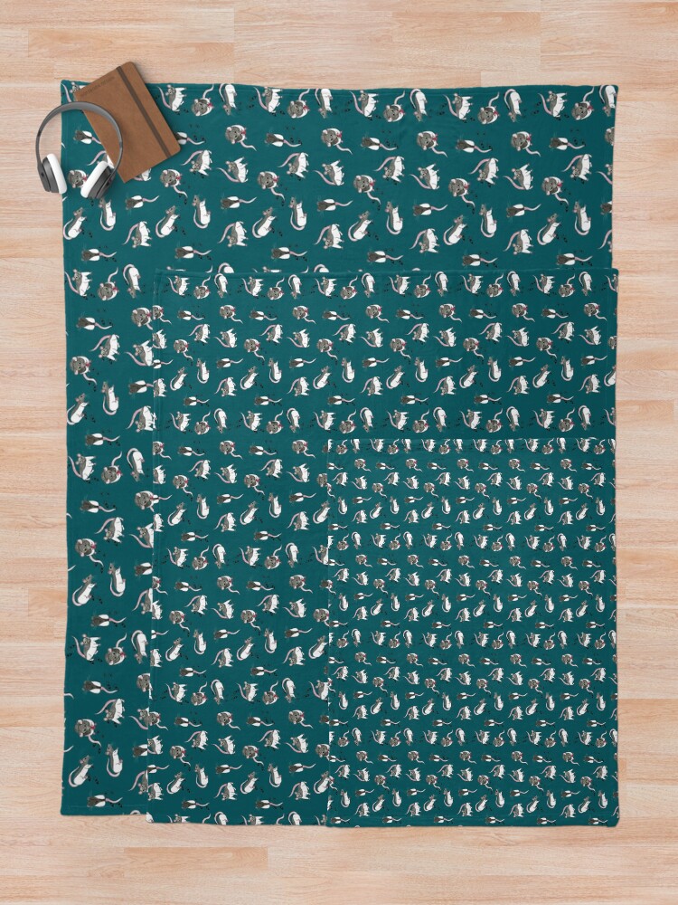 "Rats!" Throw Blanket by Elliestrations | Redbubble