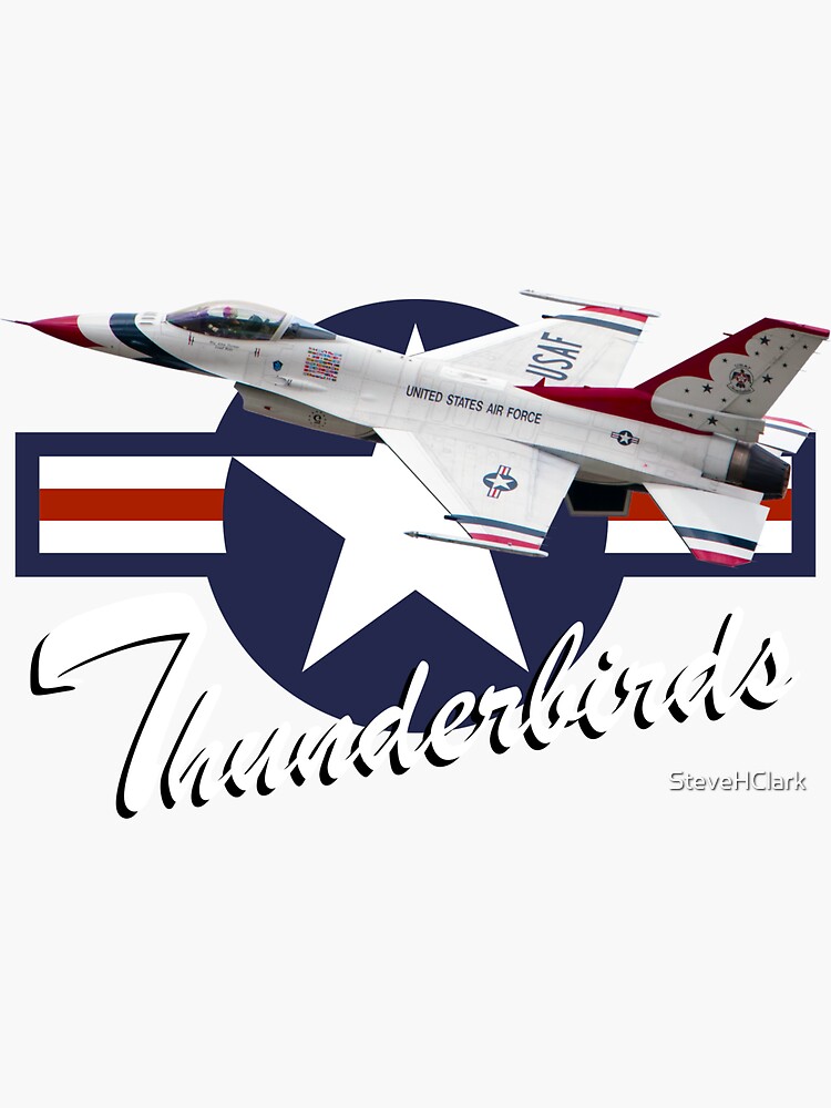 "USAF Thunderbird" Sticker by SteveHClark | Redbubble