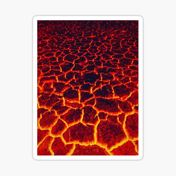 "active lava " Sticker for Sale by psychoshadow | Redbubble