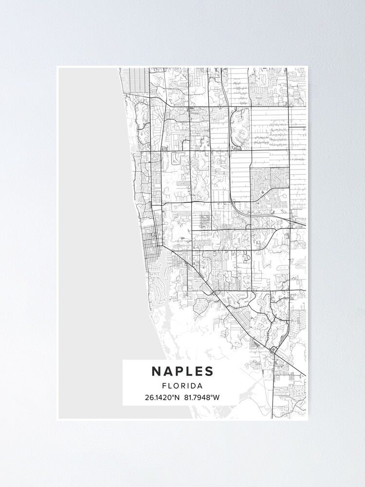 "Naples Florida Map" Poster for Sale by Kara515 | Redbubble