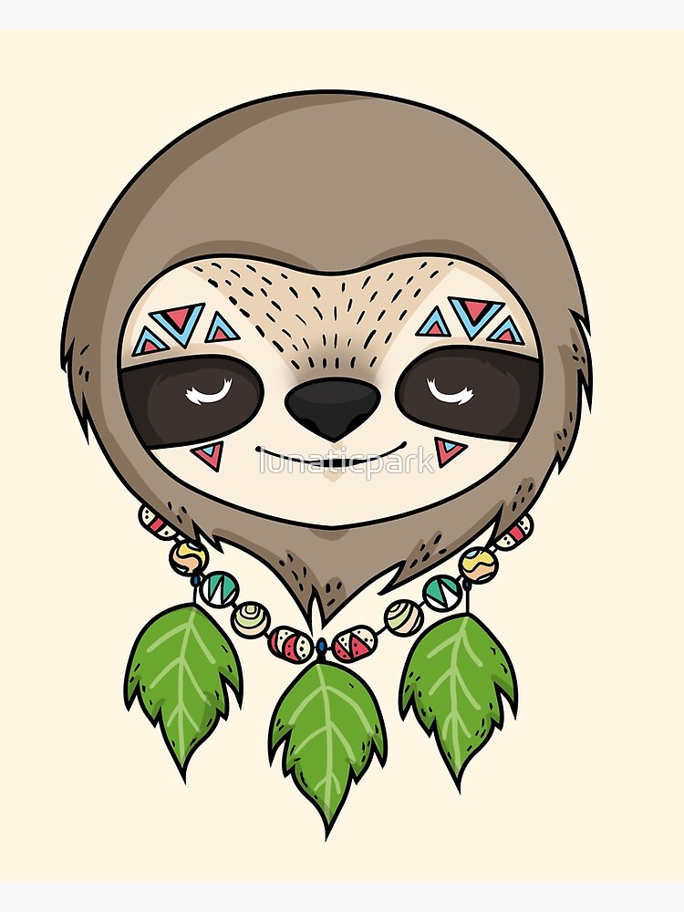 "Sloth Head" Art Print for Sale by lunaticpark | Redbubble