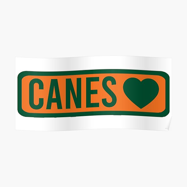 "Canes Sign" Poster for Sale by liasansiper | Redbubble