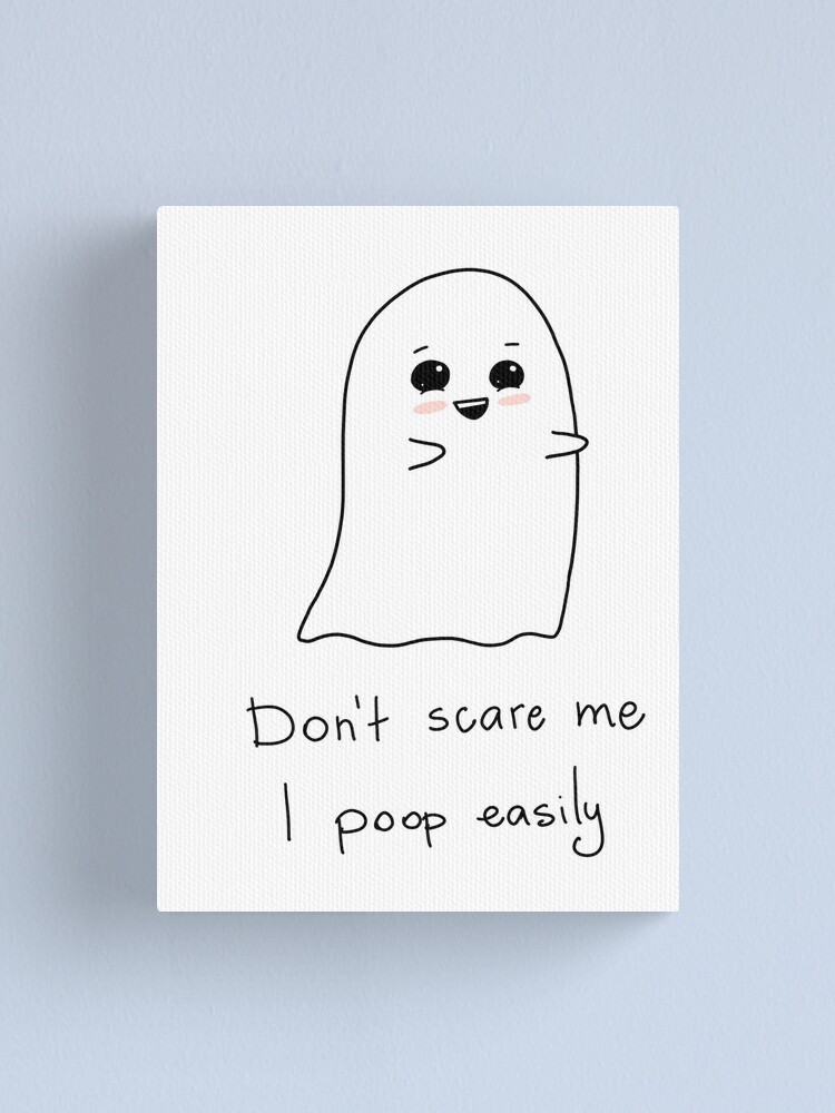 "Small Funny Scary Ghost Poop" Canvas Print by Arpistudio | Redbubble