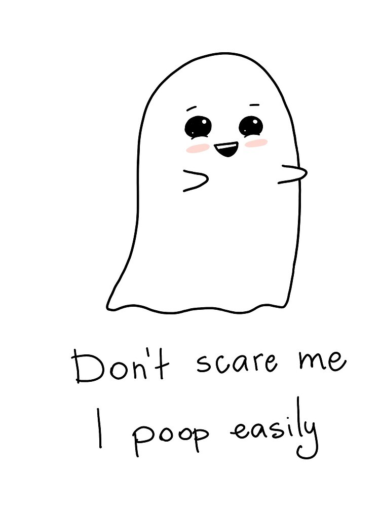 "Small Funny Scary Ghost Poop" Canvas Print by Arpistudio | Redbubble