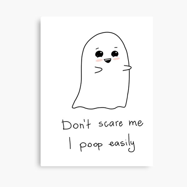 "Small Funny Scary Ghost Poop" Canvas Print by Arpistudio | Redbubble
