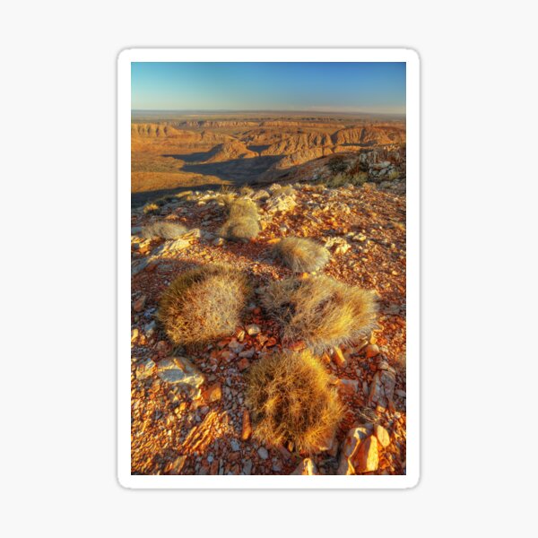 "The Heavitree Range from Brinkley Bluff" Sticker by kevinmcgennan ...