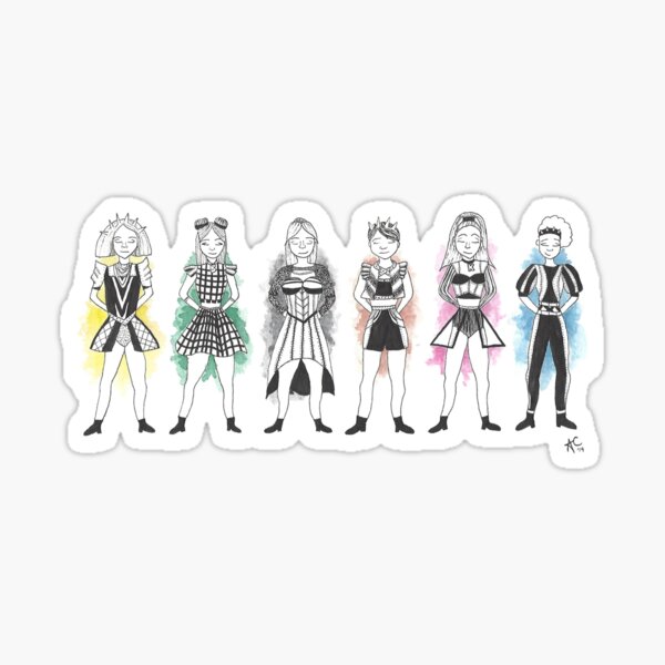 "Six The Musical Drawing" Sticker by carrallison40 | Redbubble