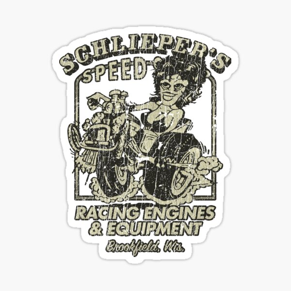 "Schlieper’s Speed Shop" Sticker for Sale by jacobcdietz | Redbubble