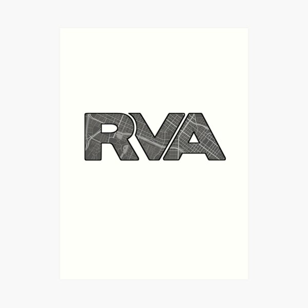 "RVA Map Logo - City Streets in The Fan District of Richmond, Virginia ...