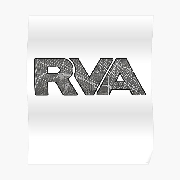 "RVA Map Logo - City Streets in The Fan District of Richmond, Virginia ...