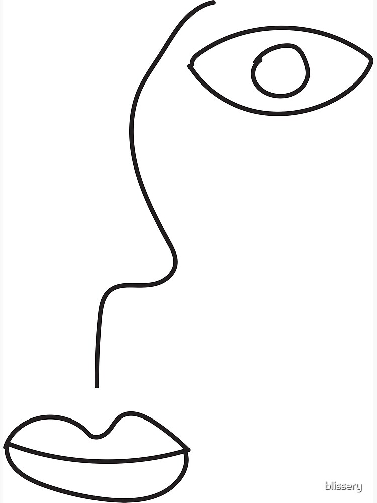 "Simple Abstract Face" Art Print for Sale by blissery | Redbubble