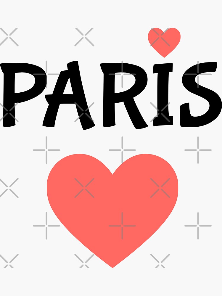 "Paris heart" Sticker by phys | Redbubble