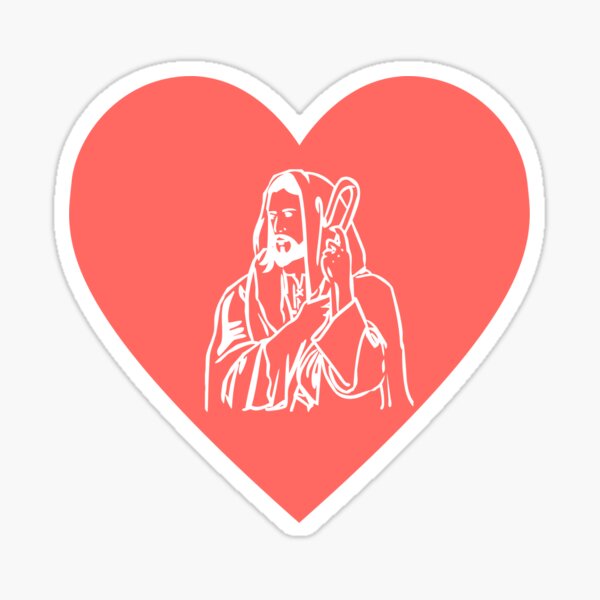 "Jesus heart" Sticker for Sale by phys | Redbubble