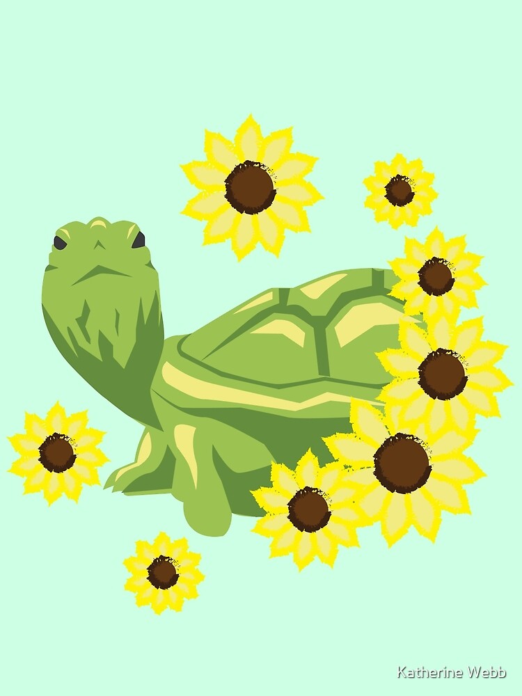 "Sunflower Turtle" by Katherine Webb | Redbubble