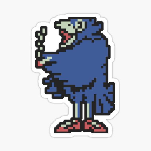"Mother マザー Earthbound Beginnings Smoking Crow" Sticker for Sale by ...