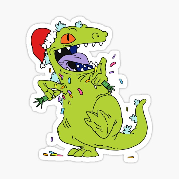 "Rugrats Christmas Reptar" Sticker for Sale by maddydfranca | Redbubble
