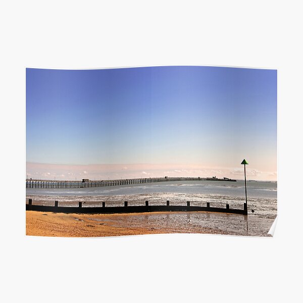 "Southend Pier and Three Shells Beach Essex" Poster by AndyEvansPhotos ...