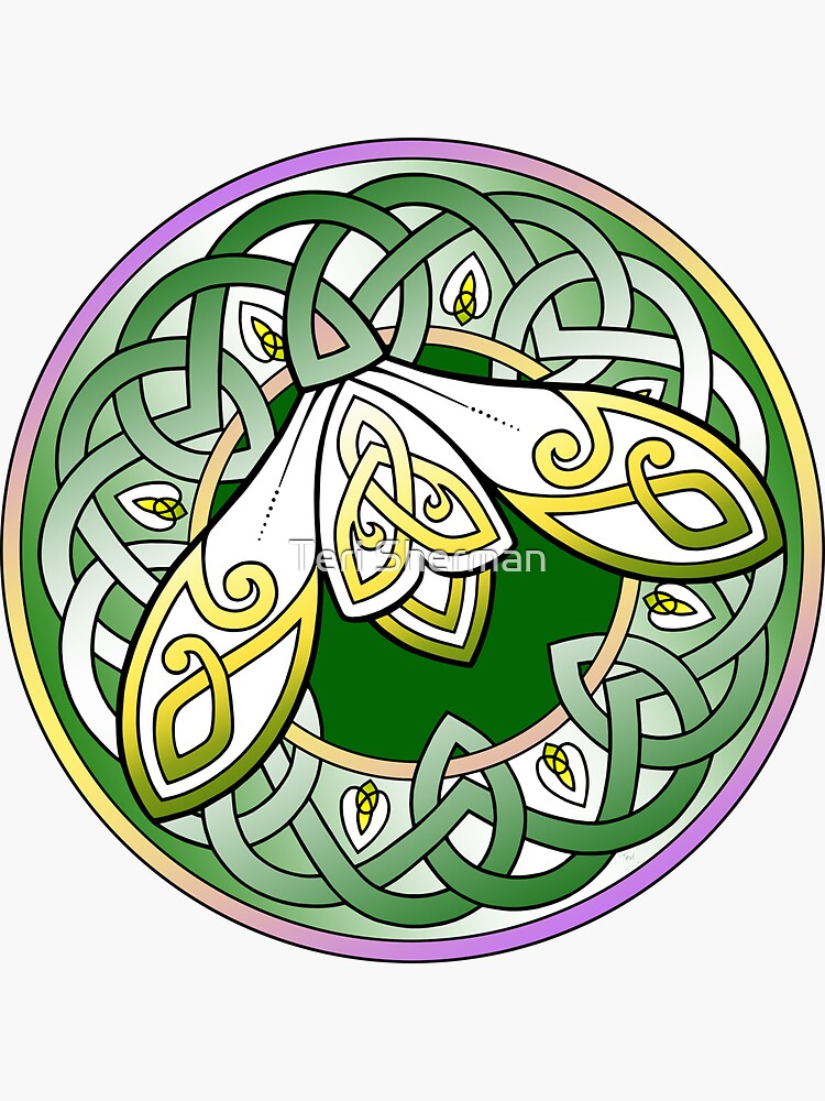 "Celtic Snowdrop Knot" Sticker for Sale by ArtiDoodles | Redbubble