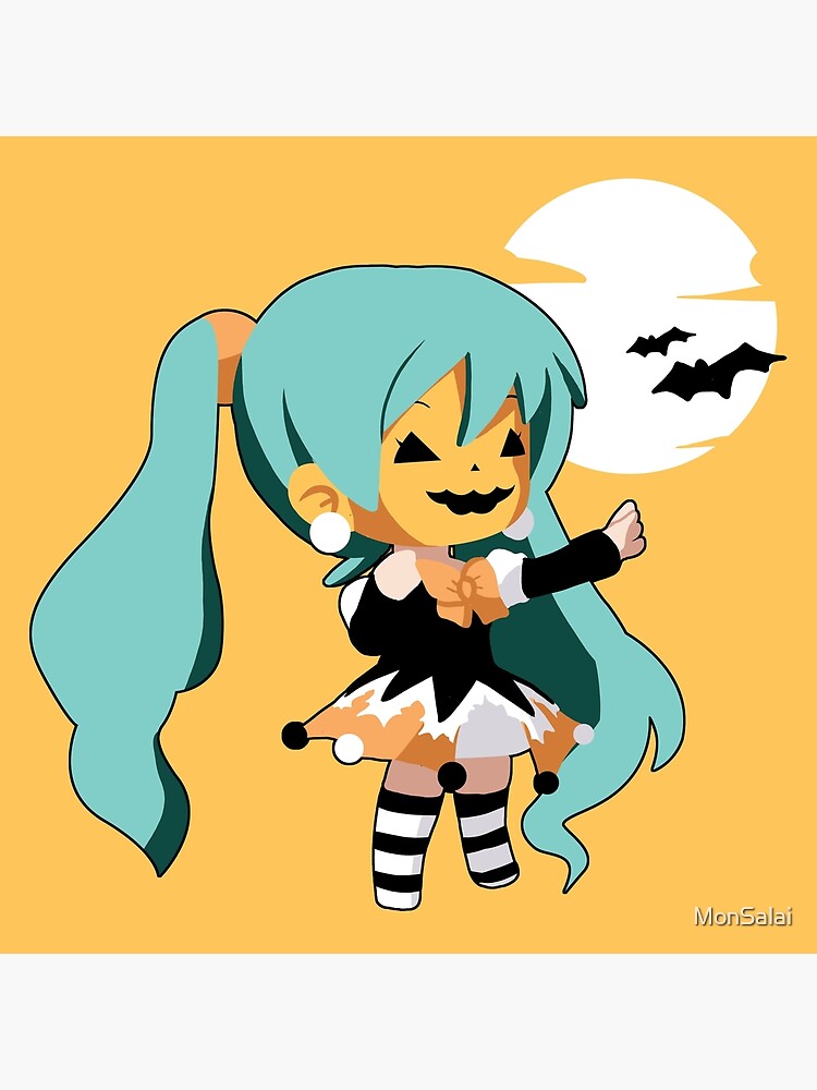 "Hatsune Miku - Halloween Chibi" Poster by MonSalai | Redbubble