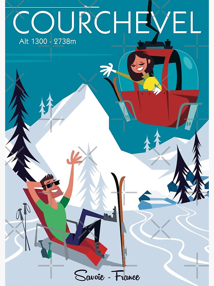 Poster « Affiche de Courchevel », par GAGodel | Redbubble