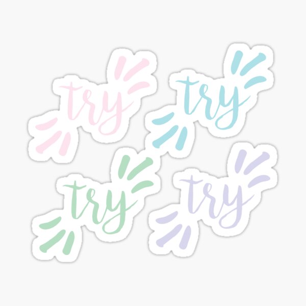 "Try Pastel" Sticker by koovox | Redbubble