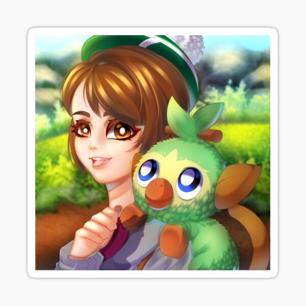 "Grookey Female Trainer Galar" Sticker by AikoTetsuya | Redbubble
