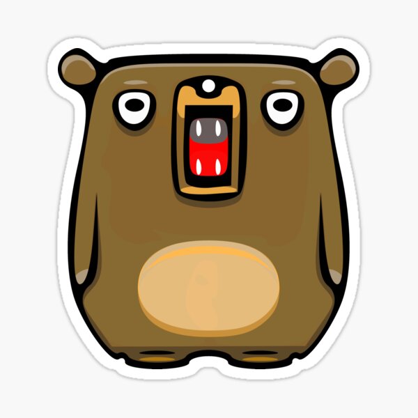 "Teddy Bear Grrr" Sticker by suoplushie | Redbubble