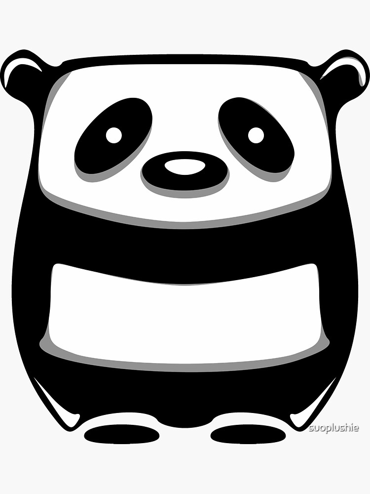 "Wobble Panda Bear" Sticker by suoplushie | Redbubble