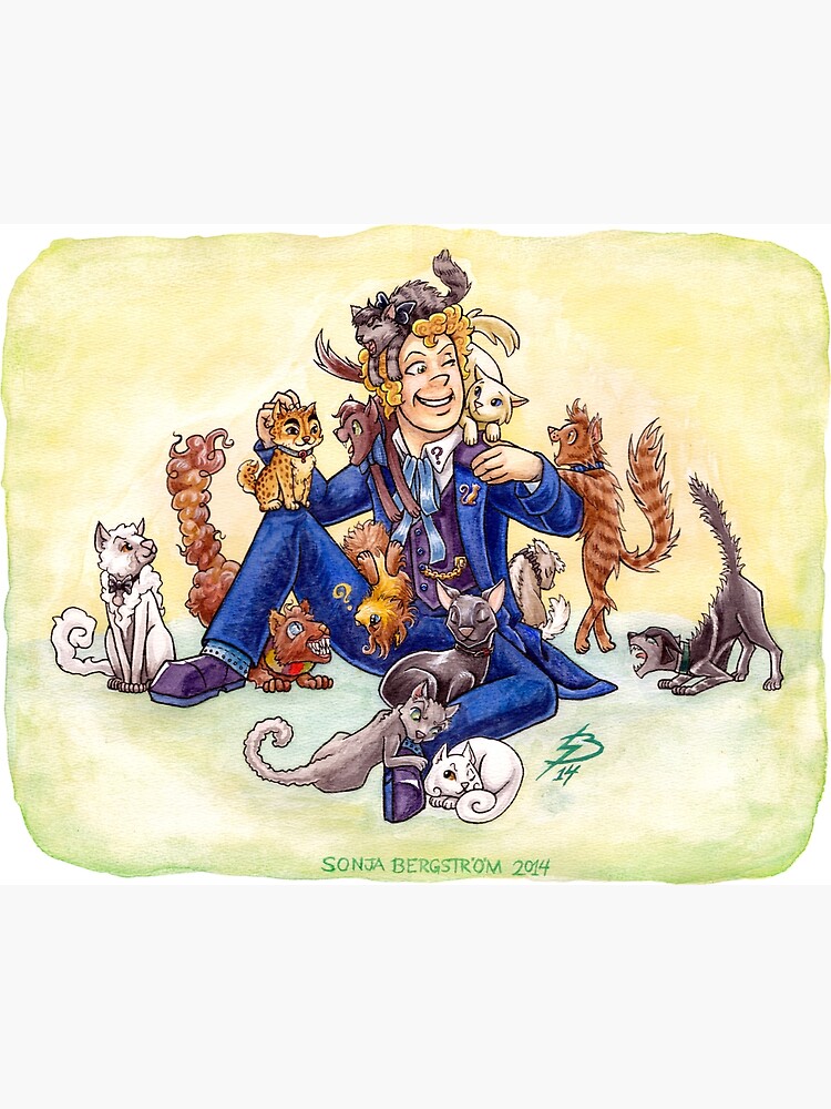 "Doctor Mew? (The Sixth Doctor with Cats)" Poster for Sale by SonjaArts ...