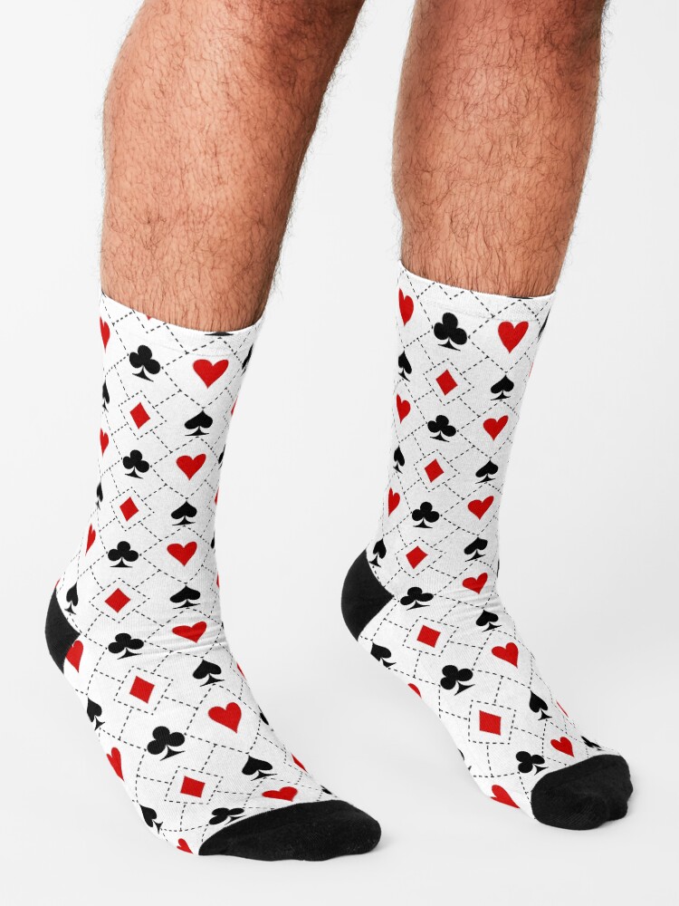 "Playing cards suit symbols pattern" Socks for Sale by mrhighsky ...