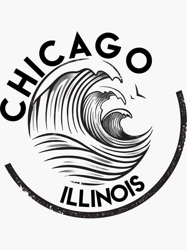 "chicago illinois " Sticker for Sale by cocreations | Redbubble