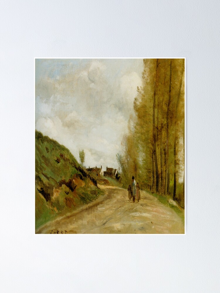 "The Road in Gouvieux(La Route de Gouvieux)-Camille Corot" Poster for ...