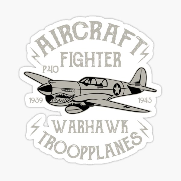 "Warhawk Aircraft Fighter" Sticker by GraffitiBox | Redbubble