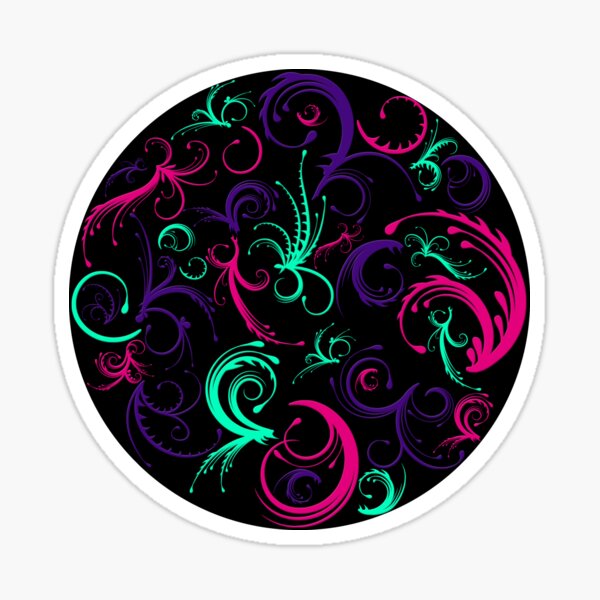 "Neon Swirls" Sticker for Sale by StickerCreator | Redbubble