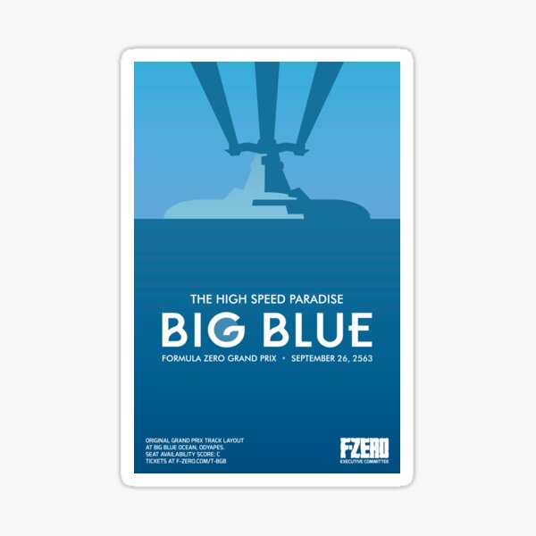 "F-Zero Big Blue Grand Prix" Sticker for Sale by Ivngrcia | Redbubble