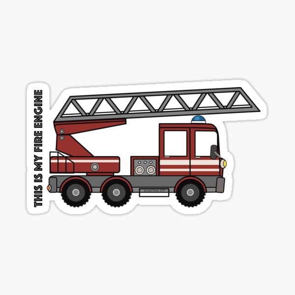 "This is my fire engine" Sticker for Sale by EgidioPainter | Redbubble