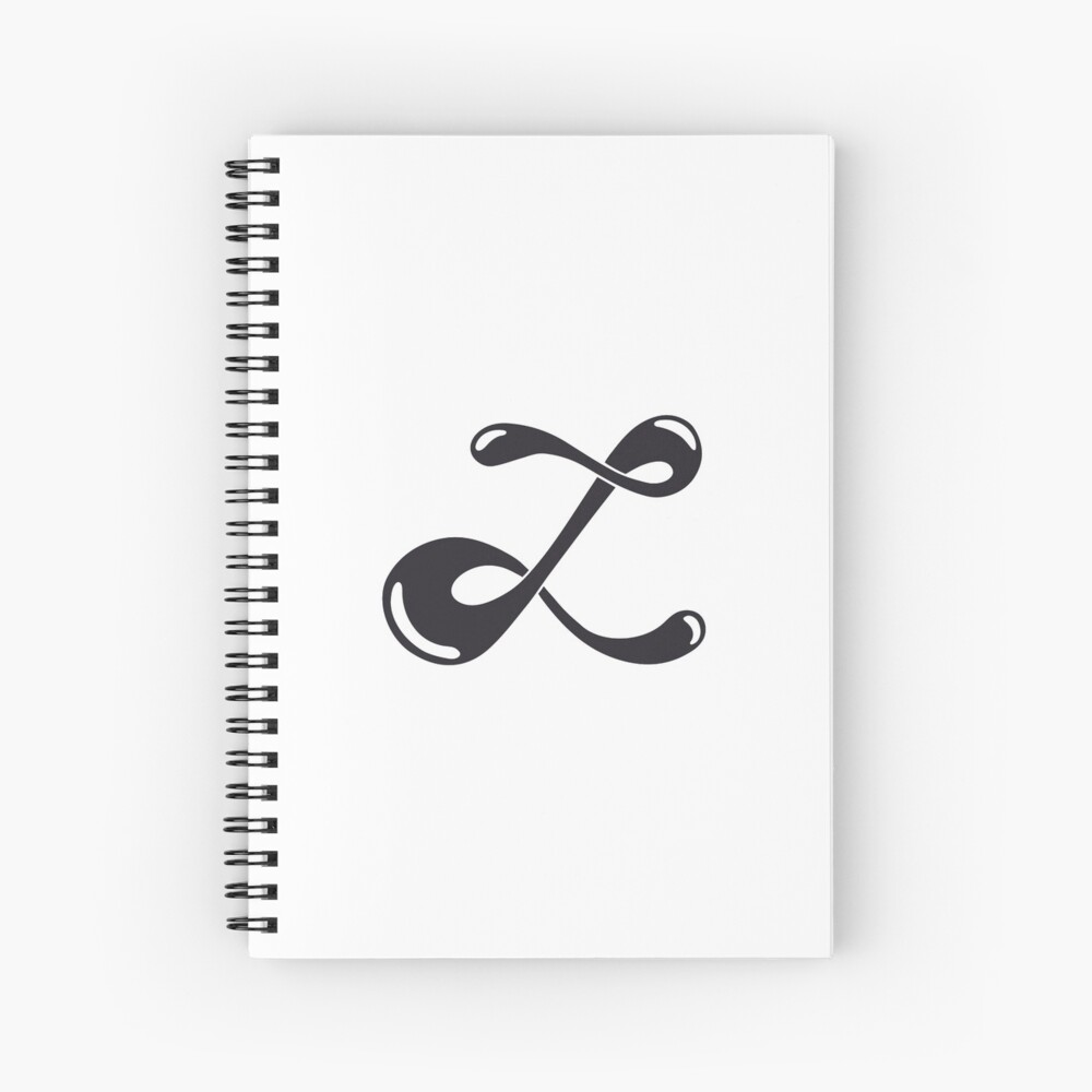  Cursive L Logo Spiral Notebook By Lukepaccione Redbubble