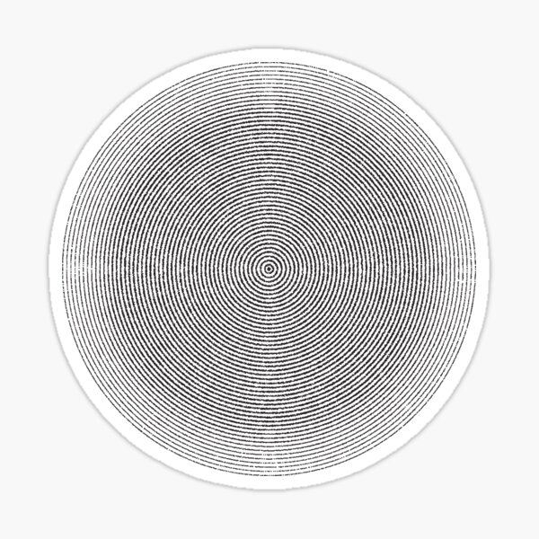 Abstract Concentric Circles Texture In Black And White Colors Background Pattern In Modern