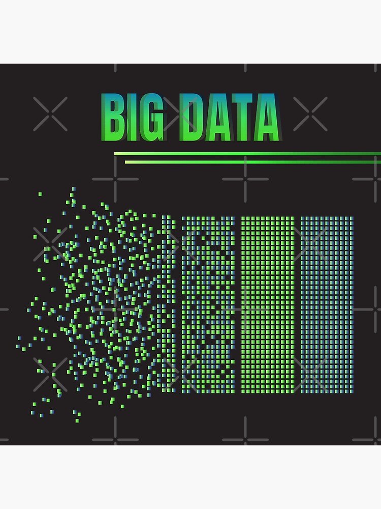 "Big data machine algorithms minimalistic design. Science background illustration. Green and ...