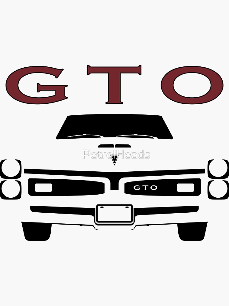 "Pontiac GTO" Sticker for Sale by PetrolHeads | Redbubble