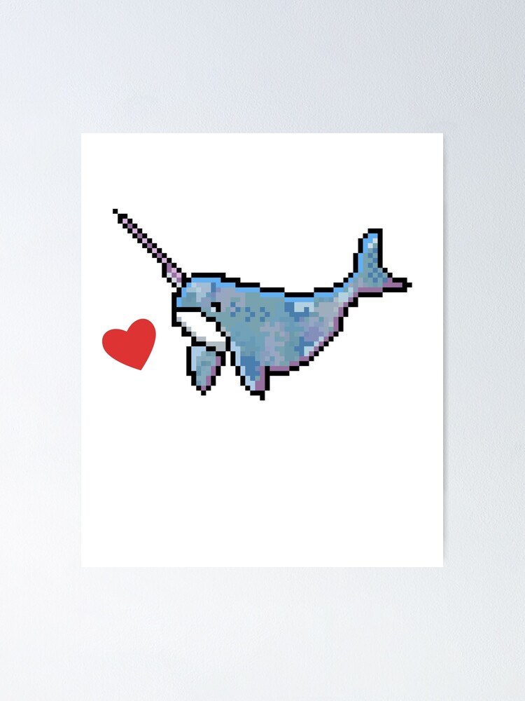 "Narwhal Pixel Art" Poster by suoplushie | Redbubble
