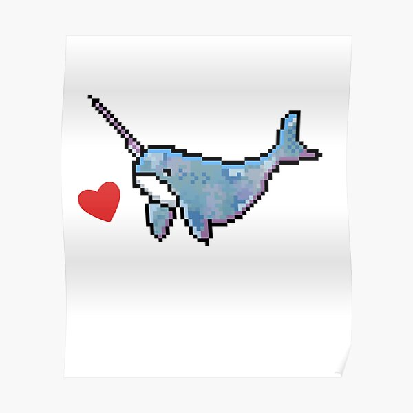 "Narwal Pixel Art" Poster von suoplushie | Redbubble