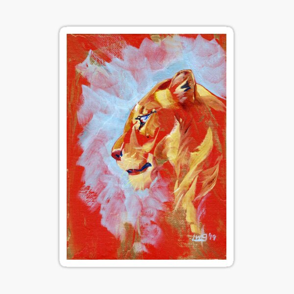 "Red Queen - Color Study" Sticker by LauraGarabedian | Redbubble