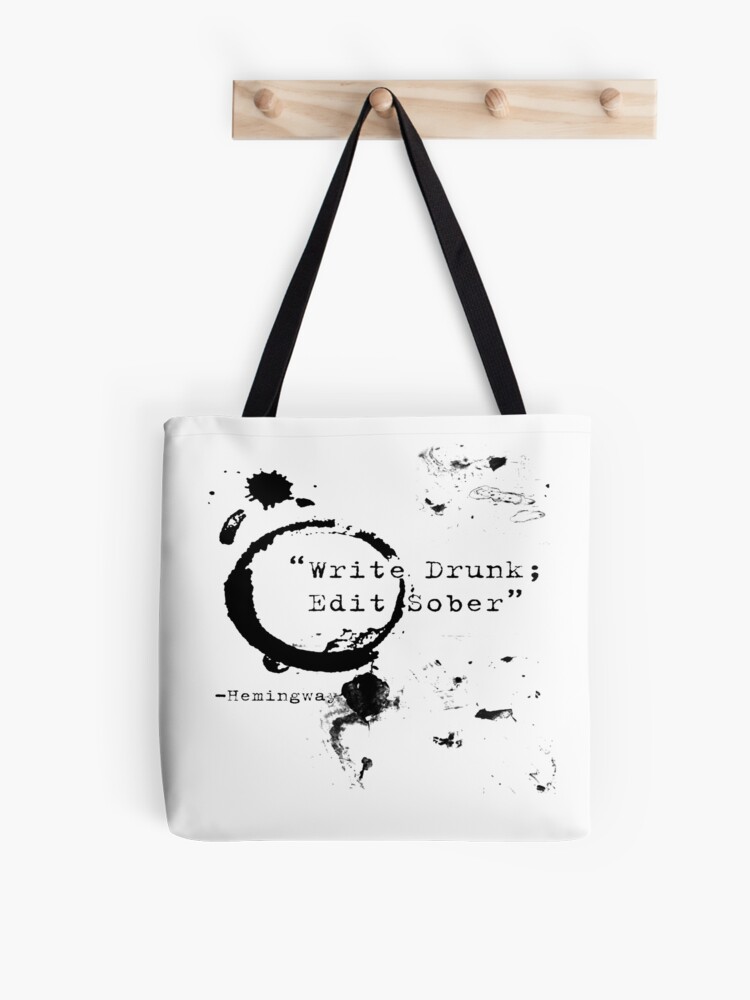 "Hemingway Writer's Quote" Tote Bag for Sale by NovelReveries | Redbubble