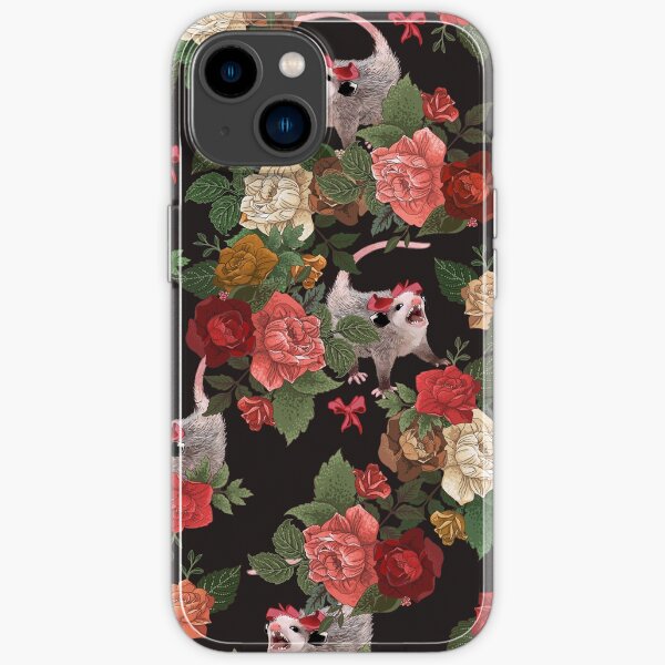 "Opossum floral pattern" iPhone Case for Sale by dcrownfield | Redbubble