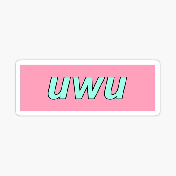 "uwu Box Logo" Sticker by NicoPrints | Redbubble