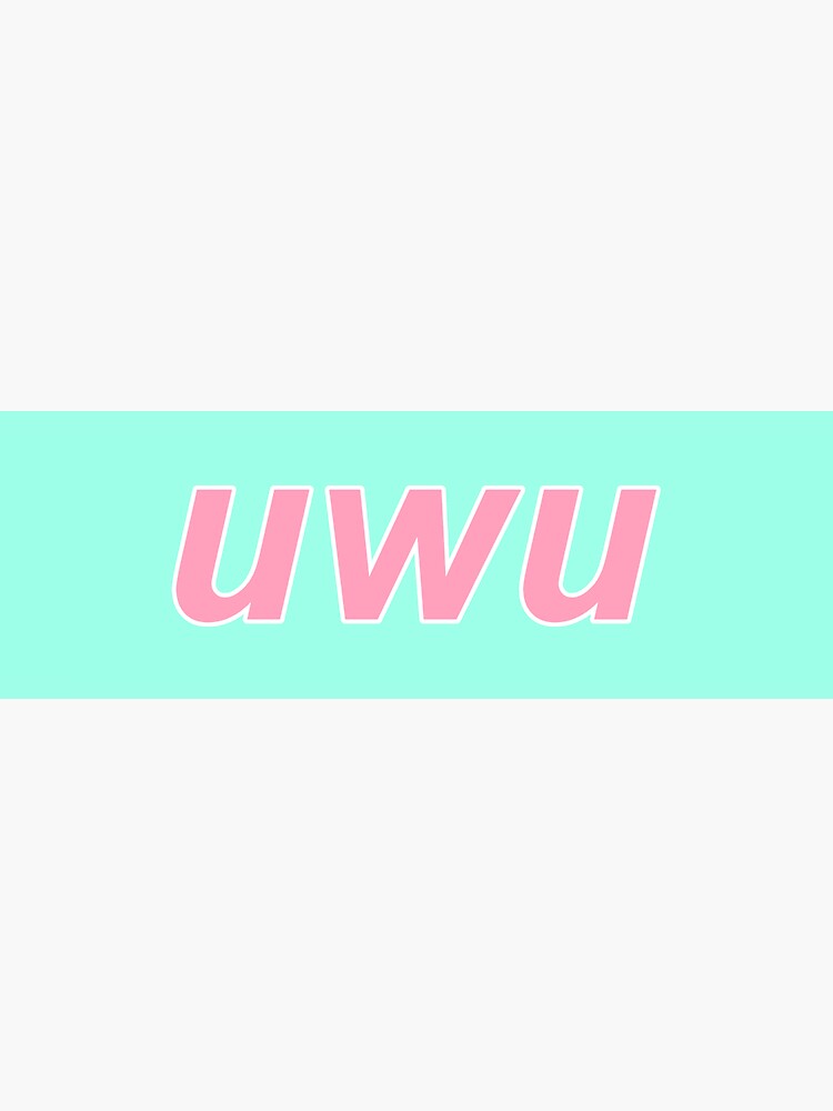 "uwu Box Logo (Mint)" Sticker for Sale by NicoPrints | Redbubble