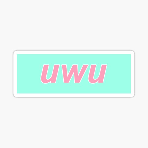 "uwu Box Logo (Mint)" Sticker for Sale by NicoPrints | Redbubble