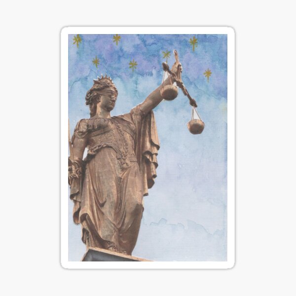 "Lady Justice " Sticker for Sale by RavenclawReader | Redbubble